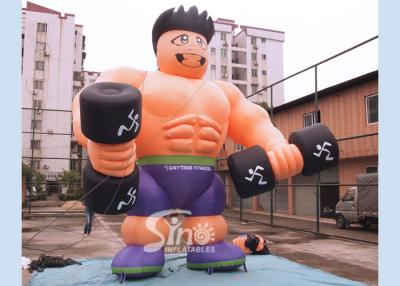 Cina alta forma del cutom di 5m che annuncia l'uomo gonfiabile del muscolo di forma fisica per la promozione della PALESTRA in vendita