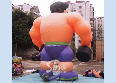 Cina alta forma del cutom di 5m che annuncia l'uomo gonfiabile del muscolo di forma fisica per la promozione della PALESTRA in vendita