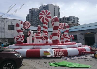 China De reuzeuitsmijter van het het Riet Opblaasbare Pretpark van het Kerstmissuikergoed voor jonge geitjes en Volwassenenpartijpret Te koop