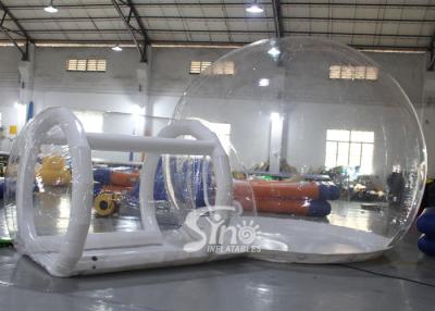 Cina tenda di campeggio gonfiabile trasparente all'aperto della bolla di 4m con l'entrata del tunnel della struttura in vendita