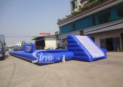 Cina Giochi gonfiabili dei bambini divertenti, campo di calcio gonfiabile blu del sapone dell'acqua in vendita