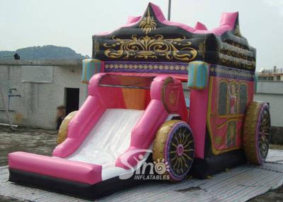 China Diapositiva de princesa Carriage Bounce House With del partido de los niños, hecha de la 1ra lona del PVC de la clase en venta