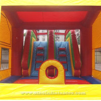 China 4 en 1 despedida inflable del parque de atracciones contiene aprobaciones de los alquileres EN14960 en venta