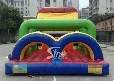China As crianças grandes exteriores do arco-íris saltam o curso de obstáculo inflável para o uso comercial à venda
