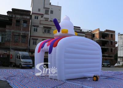 Cina Supporto gonfiabile su ordinazione del chiosco del gelato entrambe tenda con la copertura della luce del LED per la pubblicità delle attività in vendita