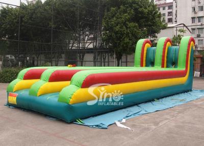 中国 10m長い二重車線の子供Nの大人の膨脹可能なバンジーは相互作用のゲームのために動きます 販売のため