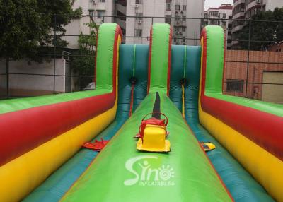中国 10m長い二重車線の子供Nの大人の膨脹可能なバンジーは相互作用のゲームのために動きます 販売のため