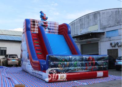 Cina 7 metri dei bambini di scivolo gonfiabile d'altezza dello Spiderman con stampa digitale completa per i partiti all'aperto in vendita