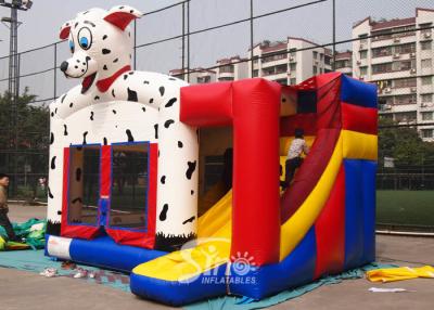China A casa inflável manchada interna exterior do salto do cão de N com corrediça para a jarda da família parties à venda