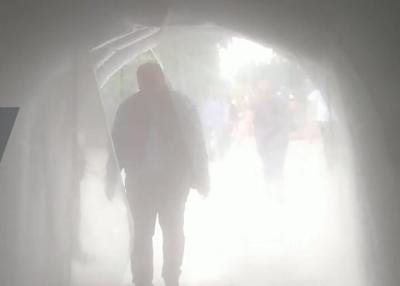 China Mobiele Slag die - omhoog Tunnel van de de Desinfectietent van de Iglokoepel de Opblaasbare voor de Noodsituatie van Covid zuiveren -19 Openlucht Te koop