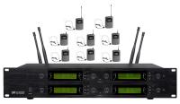 China 8 Channel UHF Wireless Microphone System LCD for sale