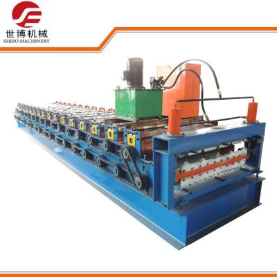 China Rolo da folha do telhado da eficiência elevada que forma a máquina para a folha de uma espessura de 0,3 milímetros à venda