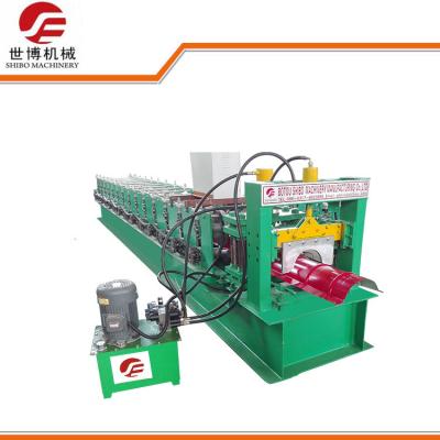 China 4KW 380V Sheet Ridge Cap Roll Forming Machine , Gutter Roll Forming Machine for sale