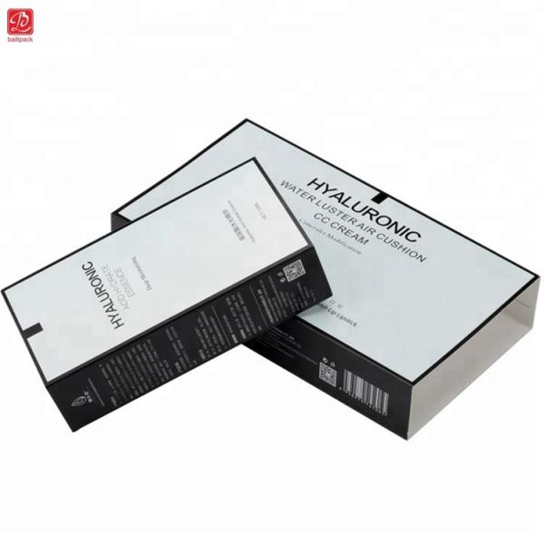 Quality BAILI Economical Custom Printing White Cardboard Cosmetic Box Sleeve for sale