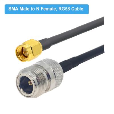 Cina Tipo automobilistico coassiale del cavo coassiale N del cablaggio RG-58 di rf a SMA 15cm 50cm 1m 2m in vendita