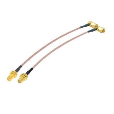 Cina Maschio ad angolo retto di SMA al cavo coassiale femminile di estensione RG316 dell'antenna del cavo rf in vendita