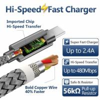 China 2m 3m USB Data Transfer Cables USB A USB 3.1 Sync Data Transferring 2.4A for sale
