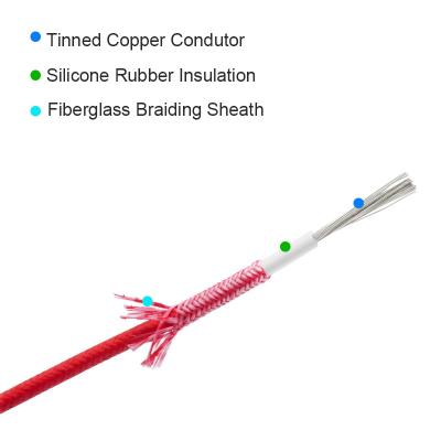 Cina Riscaldamento intrecciato vetroresina ad alta temperatura del cavo 2.5mm del silicone di AGRP in vendita