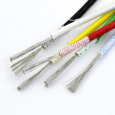 Cina fibra di vetro ad alta temperatura del cavo 0.3mm 1mm 1.5mm 4mm del silicone di 1m in vendita