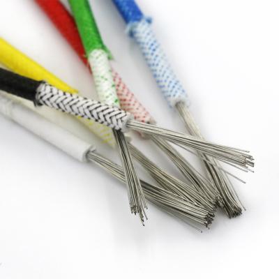 Cina fibra di vetro ad alta temperatura del cavo 0.3mm 1mm 1.5mm 4mm del silicone di 1m in vendita