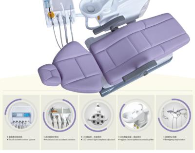 China High Class Dental Assistant Chair PU Or Real Leather With Linak Motor for sale