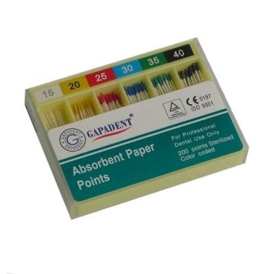 China Gapadent  Absorbent Paper Point Root-Canal Filling Material Use in Dental Clinic , Hospital for sale