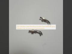 304 Stainless Steel Bending Double Pipe Medical Spray Needle CNC Accessories Customization