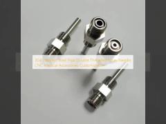 304 Stainless Steel Pipe Double Threaded Spray Needle CNC Medical Accessories Customization