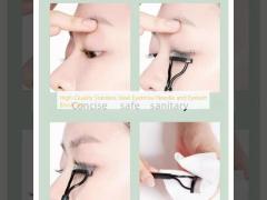 High-Quality Stainless Steel Eyebrow Needle and Eyelash Brush Set
