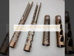 Precision Laser Cutting of Stainless Steel Pipes Perforation Electroplating.