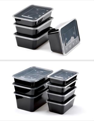 China Heat Resistant Plastic Packing Boxes Takeout Food Microwave Container‌ With Lids PP for sale