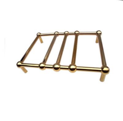 China 60 w classic  gold plate stainless steel wall mounted electric heated towel racks towel warmer for sale