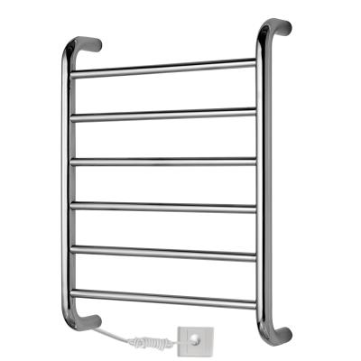 China 304 stainless steel 6 curved crossbars heated towel racks for shower room for sale