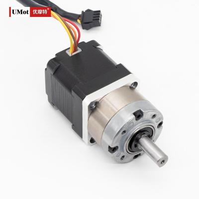 China 28/39mm Nema 14 Hybrid Planetary Gearbox Stepper Motor With Max.Ratio 1 139 and Holding Torque 200/250mN.m for sale