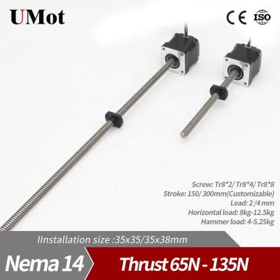 中国 1.8度線形運動ハイブリッドステップモーター 工業用線形スクリューステップスライドモーター 販売のため