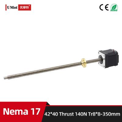 Cina 2 fase 42 mm gomma a filo Nema 17 motore passo con resistenza alle alte temperature in vendita