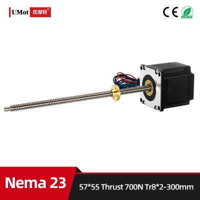 Cina Nema 23 Motore passo-passo a movimento lineare con spinta massima di 980N e angolo di movimento di 1,8° in vendita