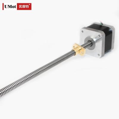 Cina 35g.cm2/55g.cm2/150g.cm2 Rotore Ibrido di inerzia Nema 17 Motore stepper a vite lineare in vendita