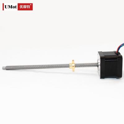 Cina 35g.cm2/55g.cm2/150g.cm2 Rotore Ibrido di inerzia Nema 17 Motore stepper a vite lineare in vendita