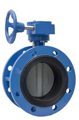 中国 100mm Concentric Water Butterfly Valve Double Flange Type 販売のため