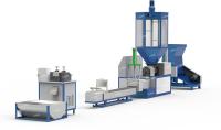 China Double Stages Polystyrene Recycling Machine Single Screw Design Long Service Time for sale