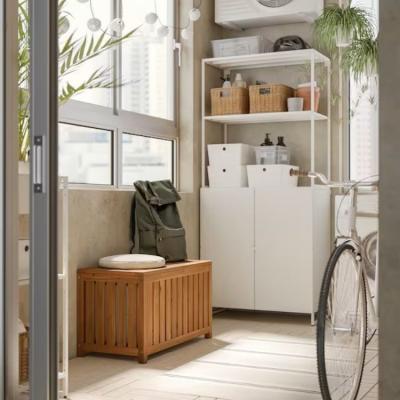 China Customization Wooden Outdoor/Indoor Storage Bench Large Storage Deck Box Garden Shed for sale