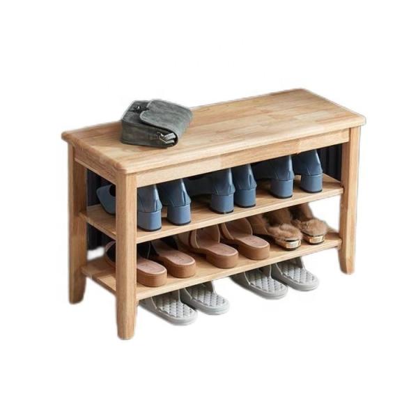 Quality NO Folded Shoe Storage Rack Simple Household Shoe Cabinet Made of Beech Wood for sale