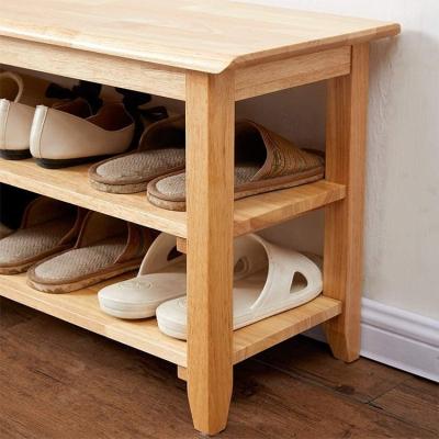 China NO Folded Shoe Storage Rack Simple Household Shoe Cabinet Made of Beech Wood for sale