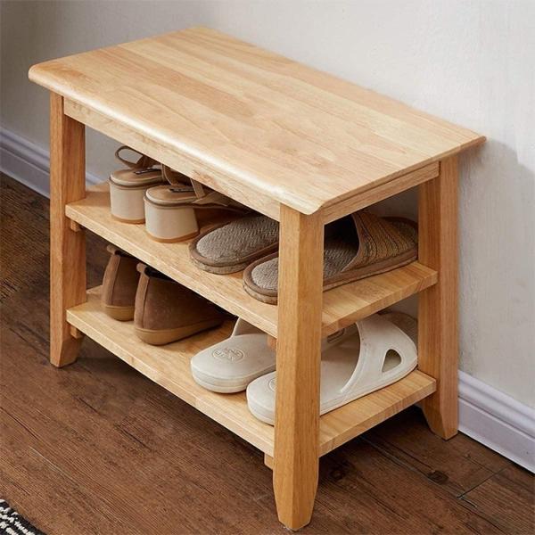 Quality NO Folded Shoe Storage Rack Simple Household Shoe Cabinet Made of Beech Wood for sale