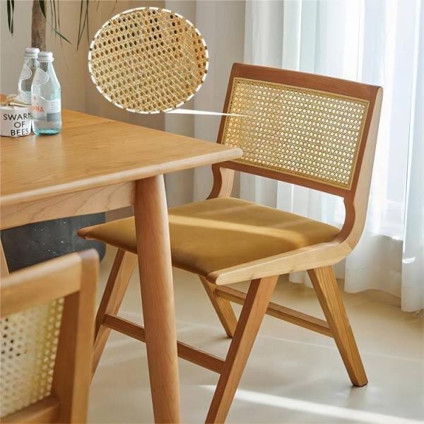 Quality Solid Wood and Rattan Dining Arm Chair Modern Design for Commercial Furniture for sale