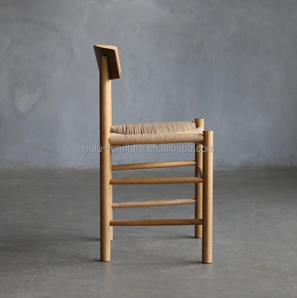Quality Solid Wood Low Round Back Dining Chair Rattan Chair with Modern and Traditional for sale