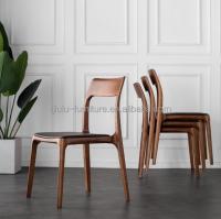 China Solid Wood Frame Customization Dining Chairs for Modern Restaurant Stacking for sale