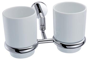 El hardware del cuarto de baño del tenedor del vaso del anillo doble fija/las colocaciones del cuarto de baño del CE