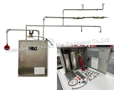 China Double Bottle Kitchen Hood Fire Suppression System with 183°C Thermal Activation and 12L Fire Suppression Agent for sale